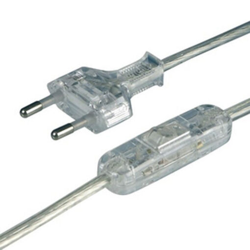 Stromkabel mit Eurostecker und Schnur-Zwischenschalter