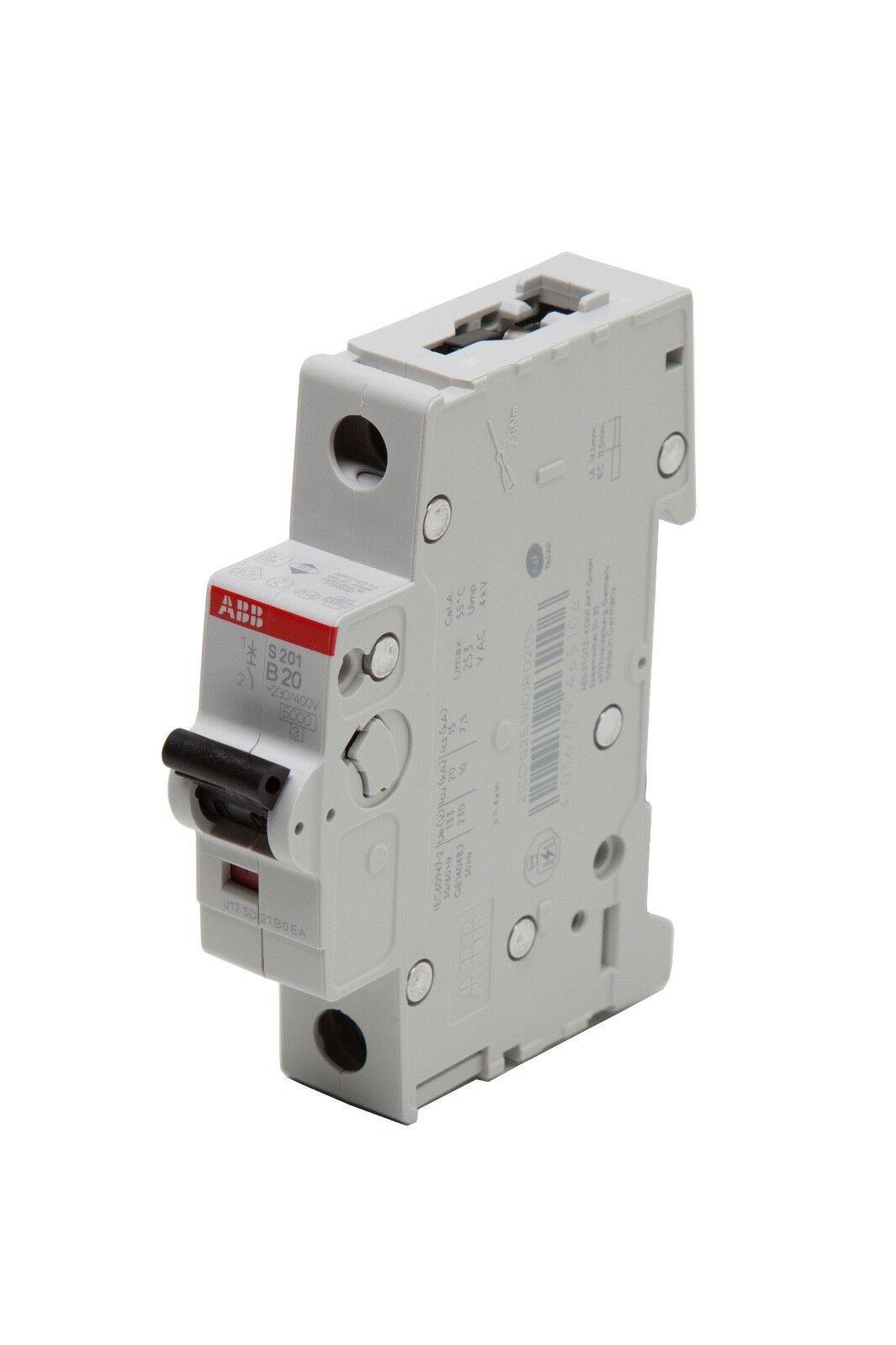 ABB S201 B20, 1 polig Leistungsschutzschalter , Sicherungsautomat B 20A / 6kA