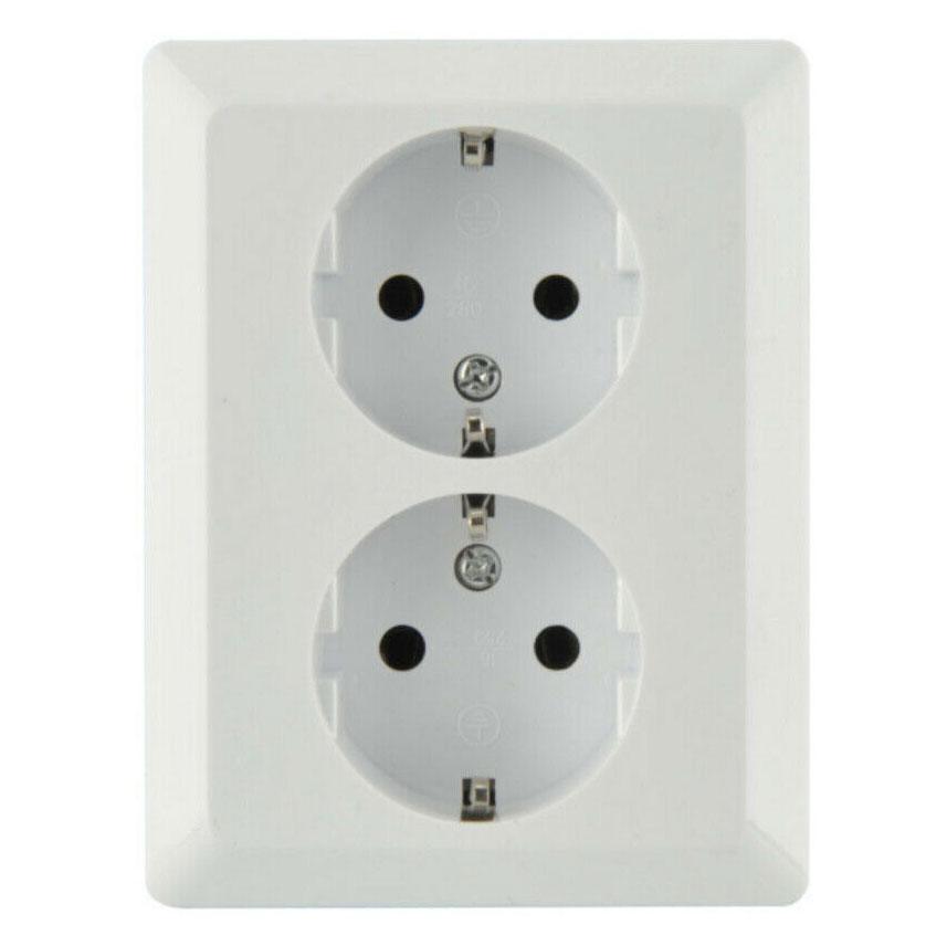 Unitec Europa 3000 2-fach Steckdose , weiß - Spezibos-world