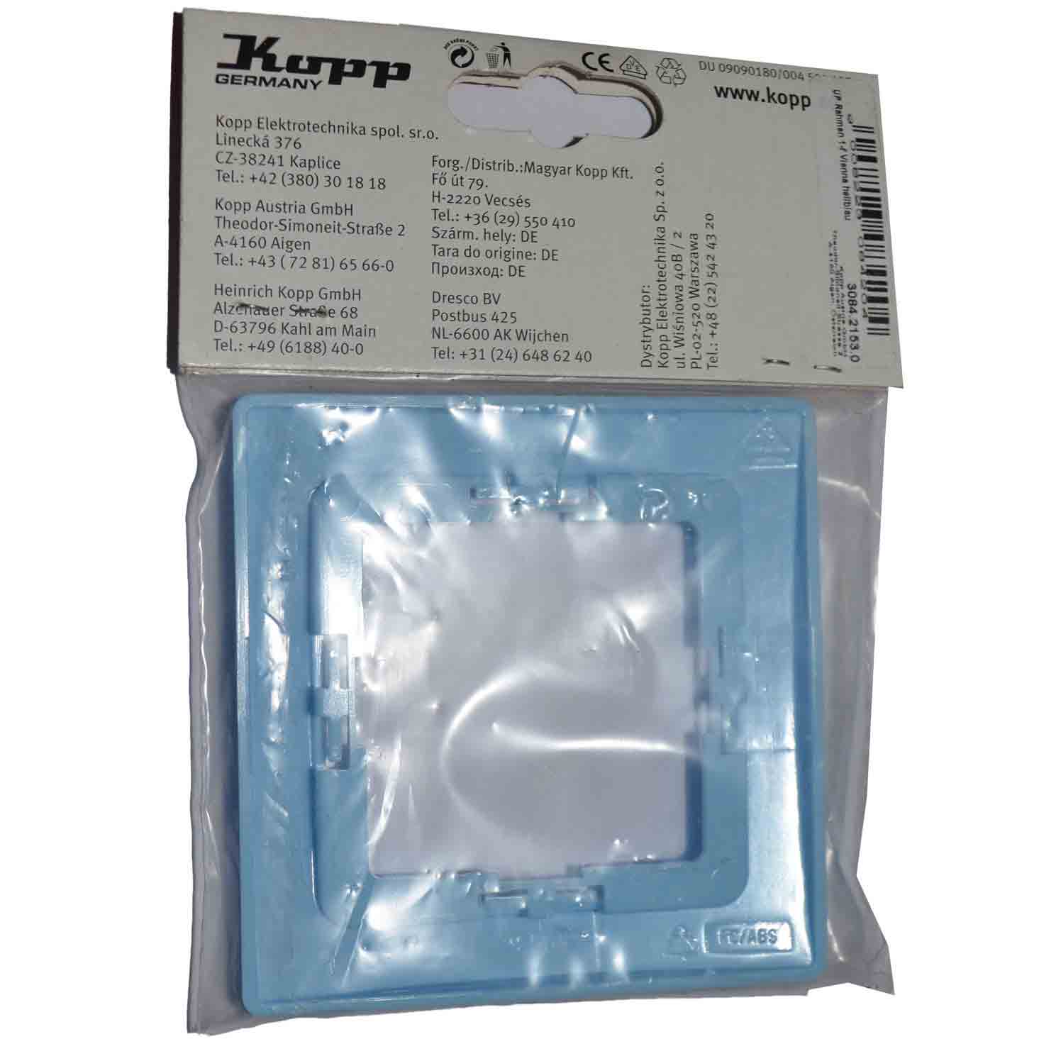 Kopp Paris 1-fach Rahmen hellblau - Spezibos-world