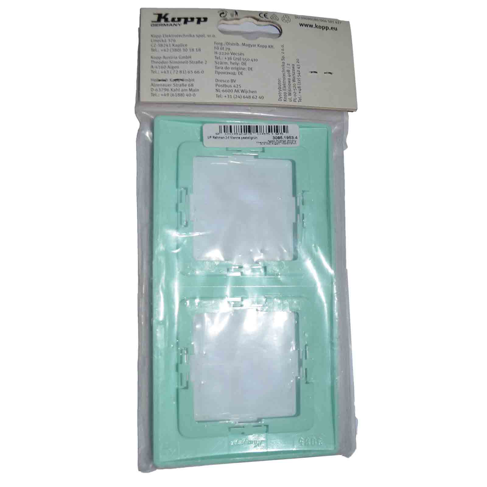 Kopp Paris Abdeckrahmen 2-fach, pastellgrün