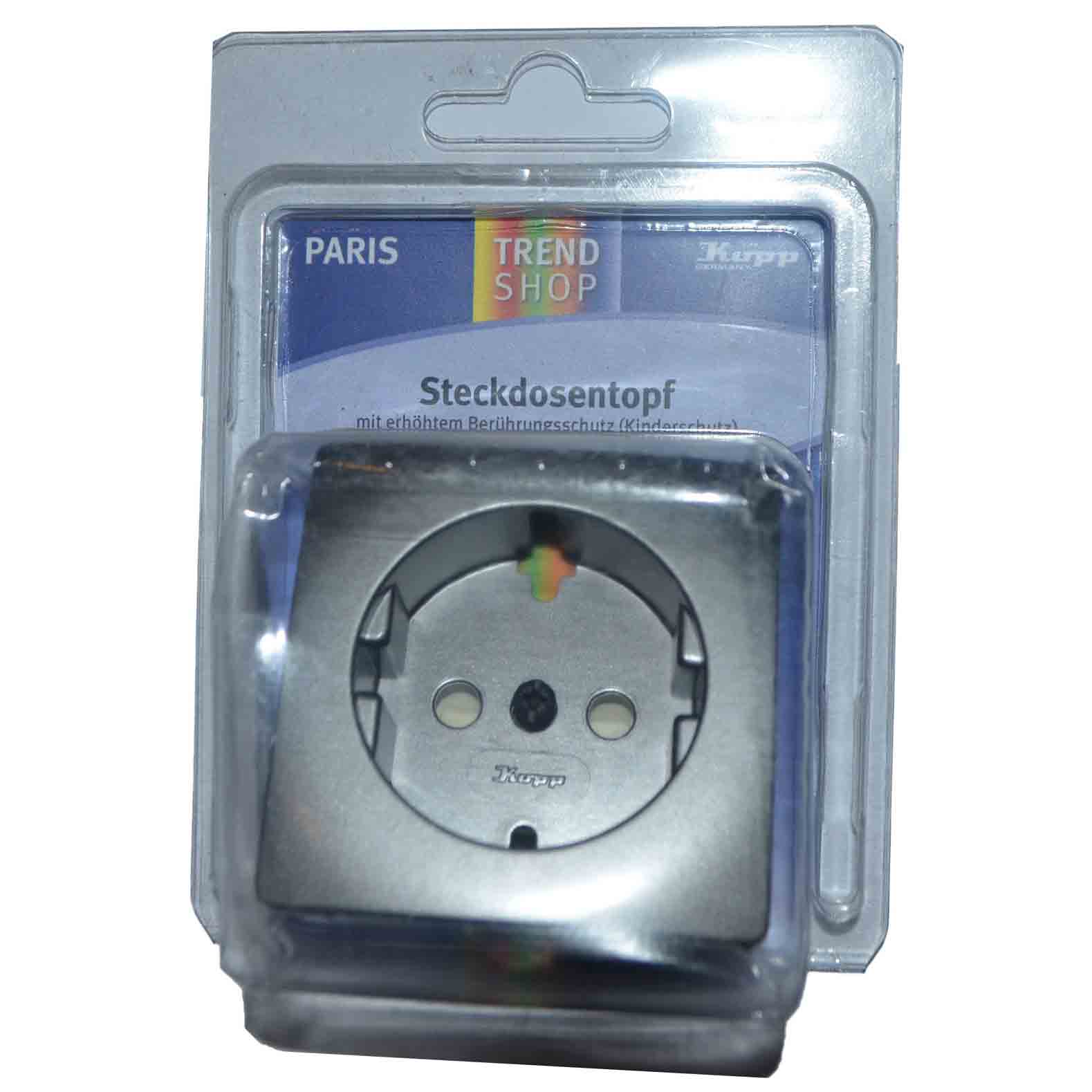 Kopp Paris Abdeckung für Steckdose grau - Spezibos-world