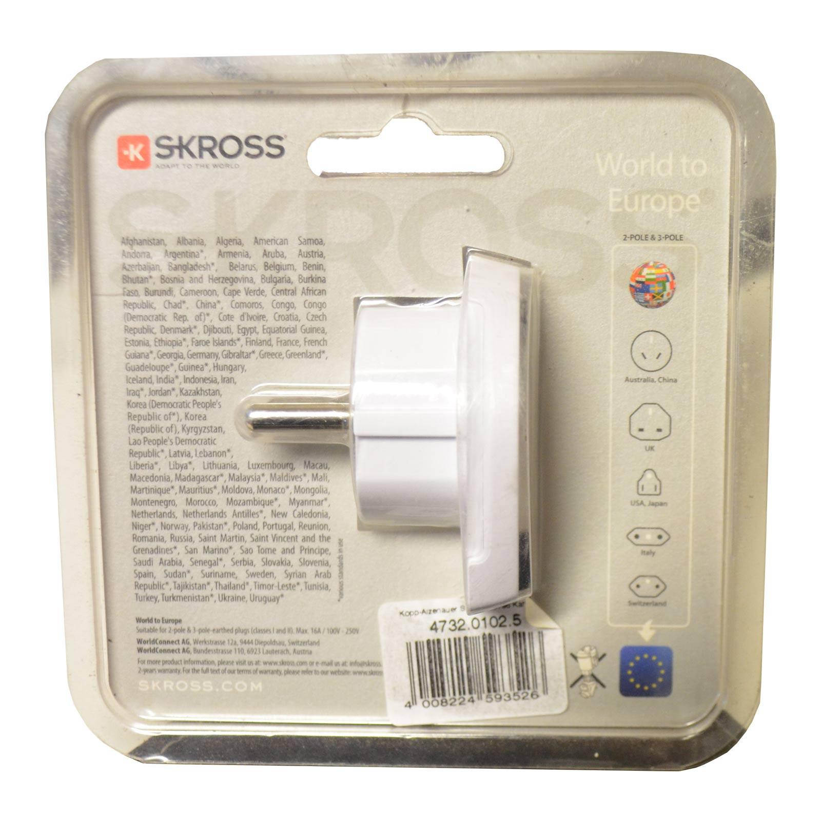Skross Single Travel Apadper , Reiseadapter Spezibos-world