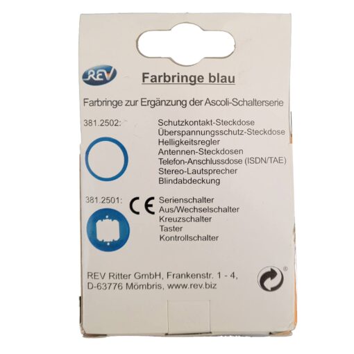 REV Ascoli Farbringe blau, 2 Stück