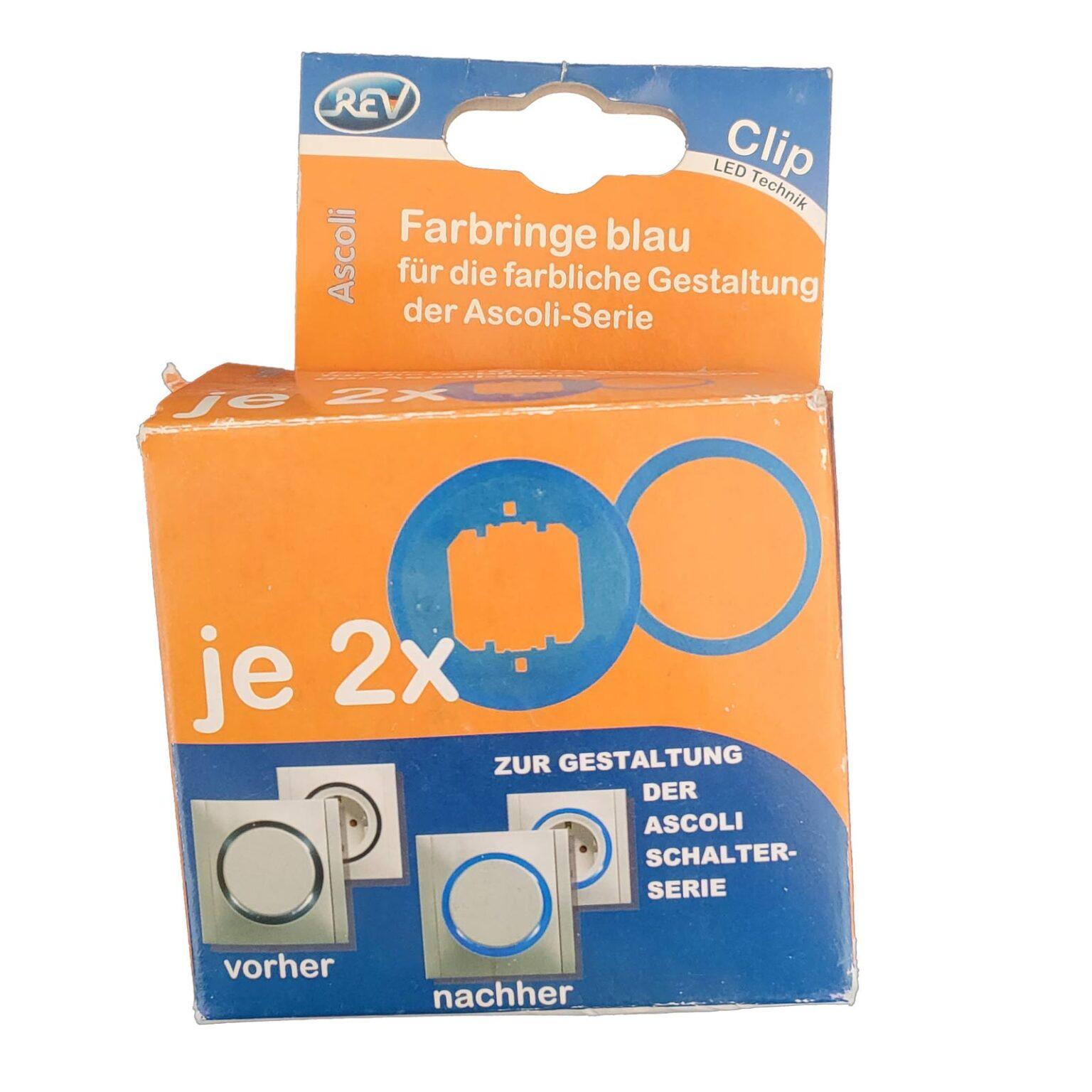 REV Ascoli Farbringe blau, 2 Stück