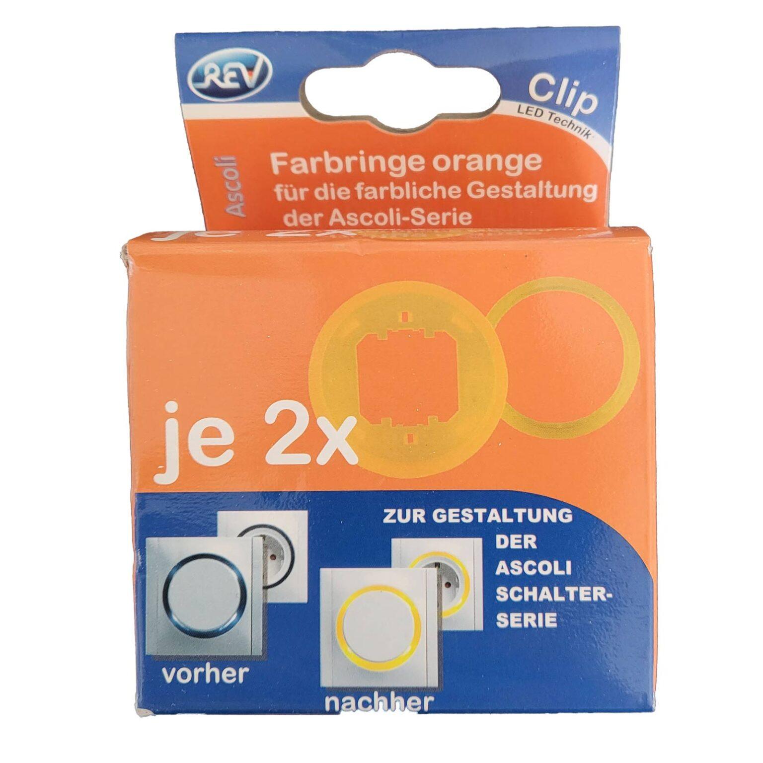 REV Ascoli Farbringe orange , 2 Stück