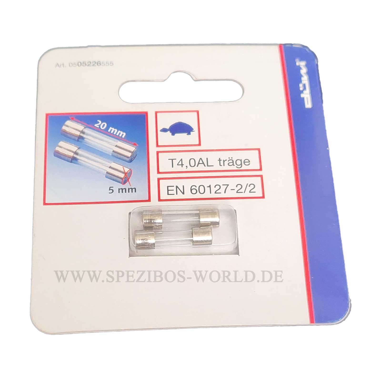 Feinsicherung 4A träge , Menge 2 Stück, REV Feinsicherung