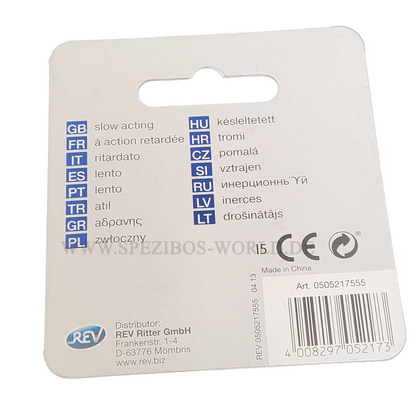 Feinsicherung 5A träge Menge 2 Stück REV Feinsicherung